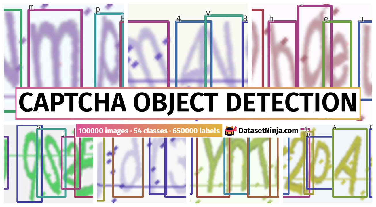 Captcha Object Detection Dataset Ninja